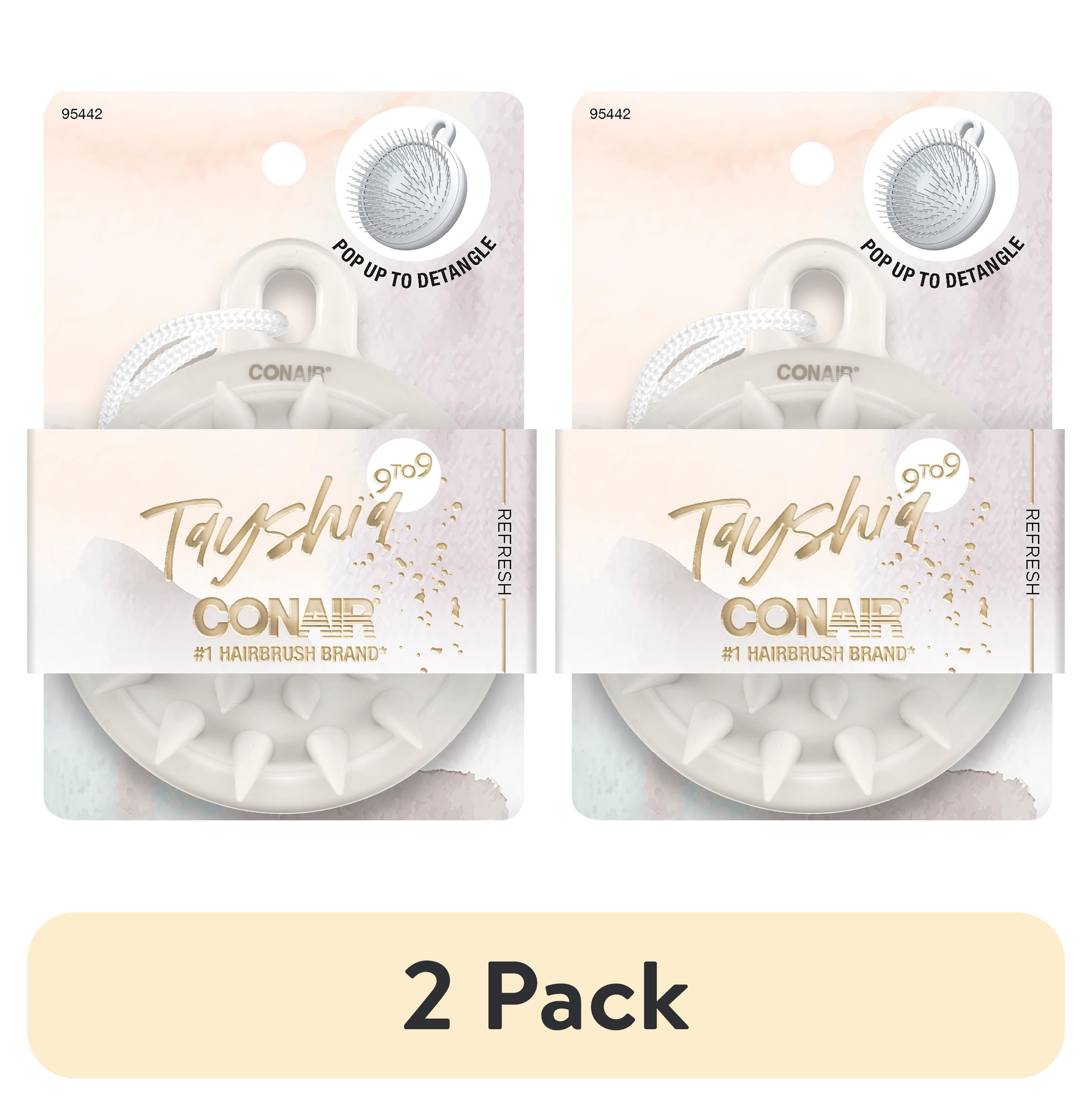 (2 pack) Tayshia by Conair 2-in-1 Pop-up Dual Shower Detangling Hair ...