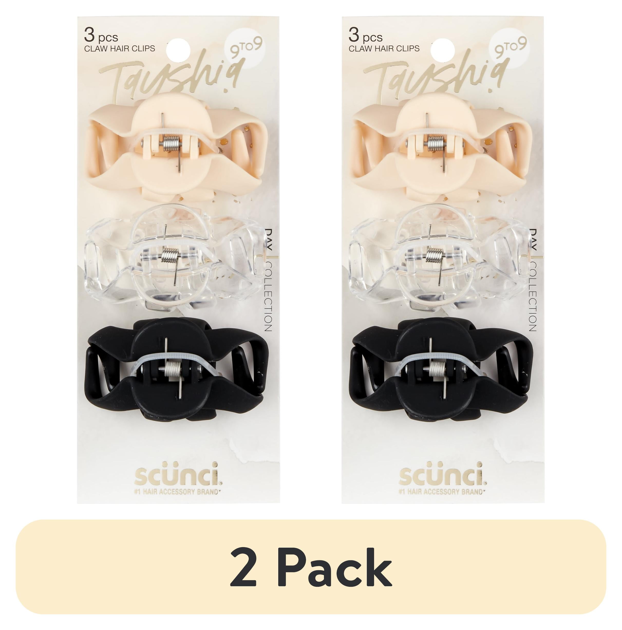(2 pack) Tayshia by Scunci Wide-Curved No-Slip Octopus Claw Clips ...