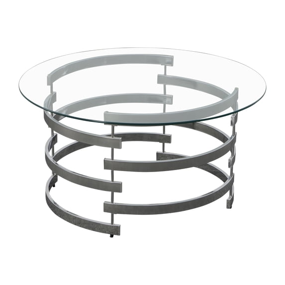 Free Shipping! Tayside Metal and Chrome Tempered Glass Top Cocktail ...