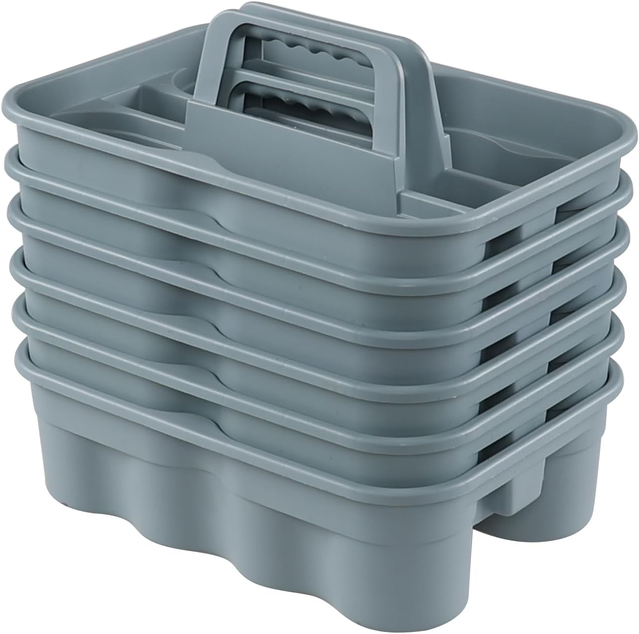 Taysisiter 6 Packs Plastic Cleaning Caddy with Handle, Portable Plastic ...