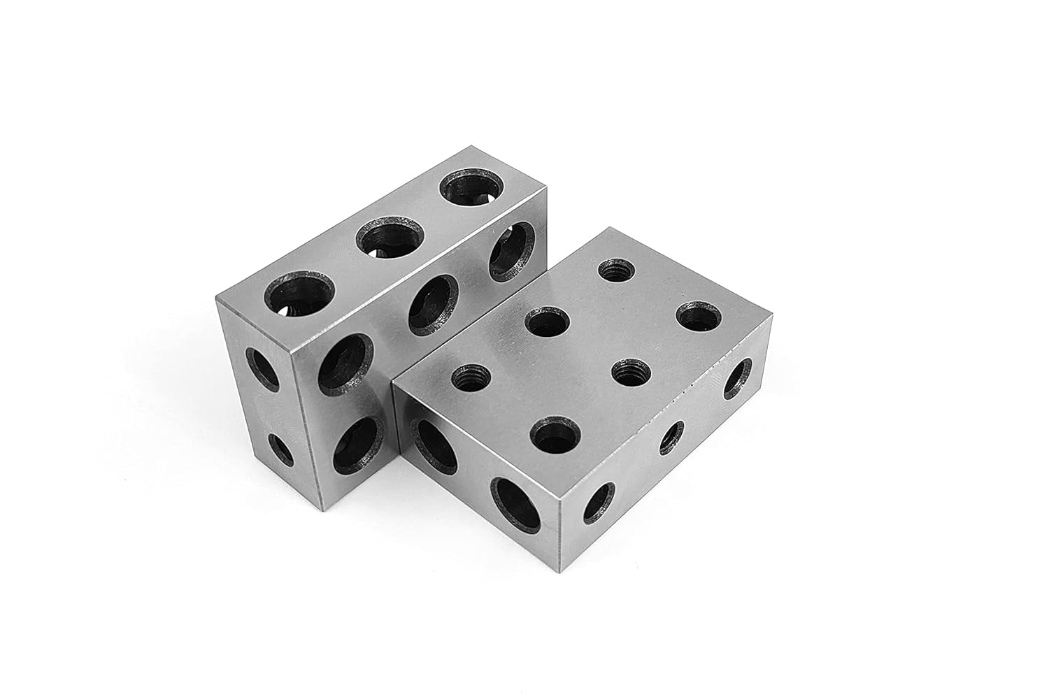 Taytools 770788 1-2-3 Blocks 11 Hole Universal Matched Pair (2 Each) Hardened Steel RC 56-60 ...