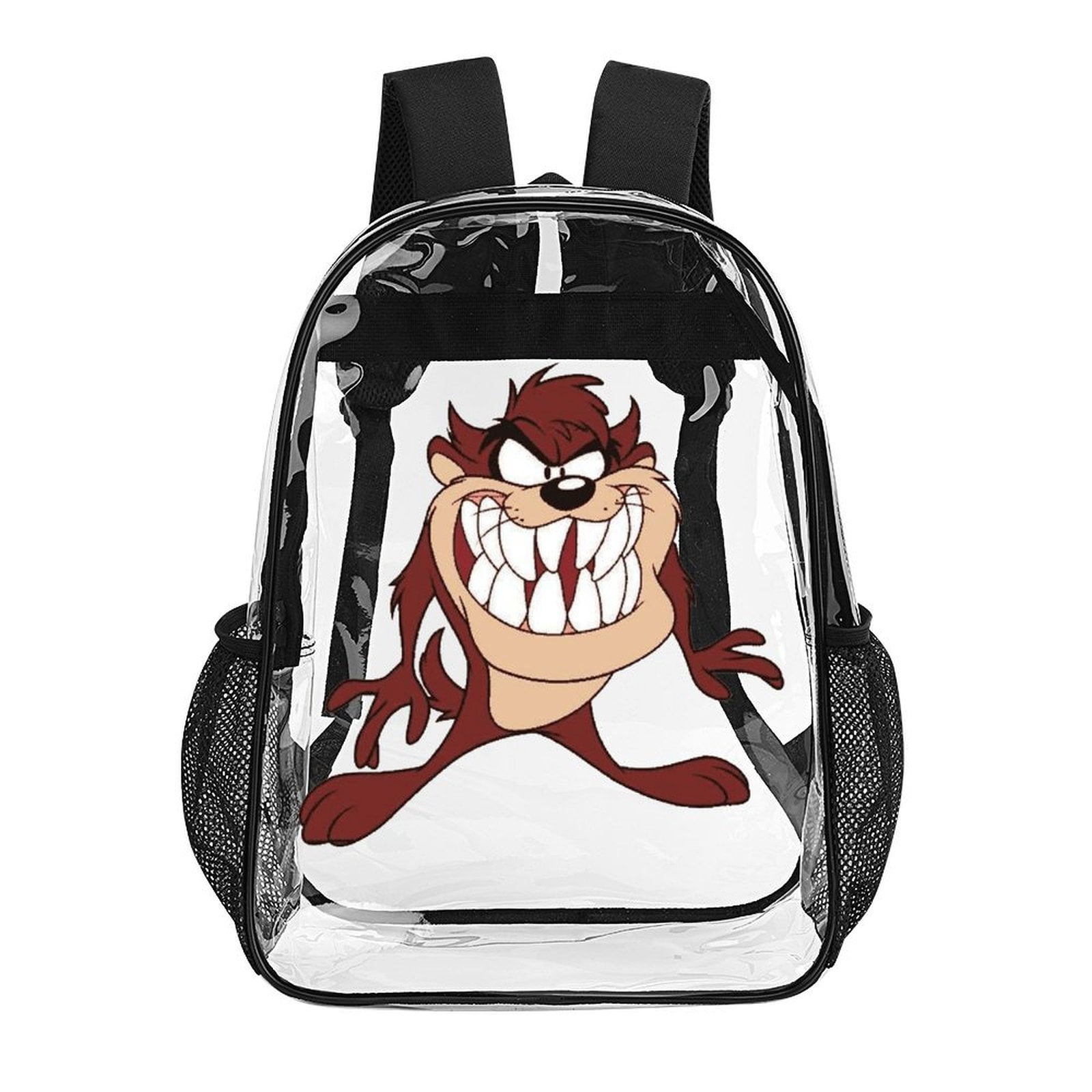 Taz Animal Mani-a Clear Backpac Clear Bag Transparent Backpac See ...