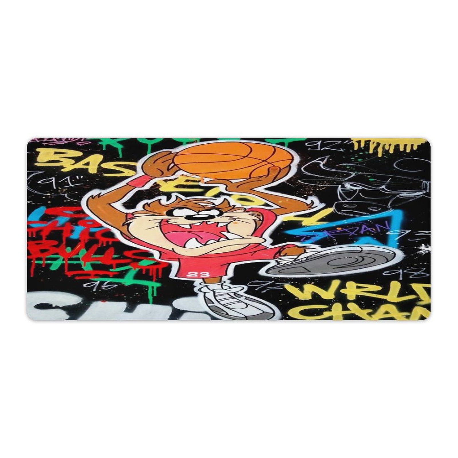 Taz Animal Mania Mouse Pad with Stitched Edge Desk Mat Keyboard Pad for ...