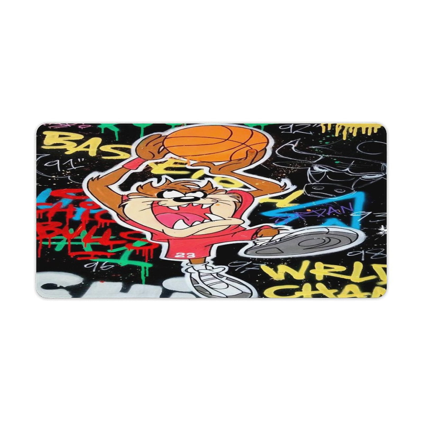 Taz Animal Mania Mouse Pad with Stitched Edge Desk Mat Keyboard Pad for ...