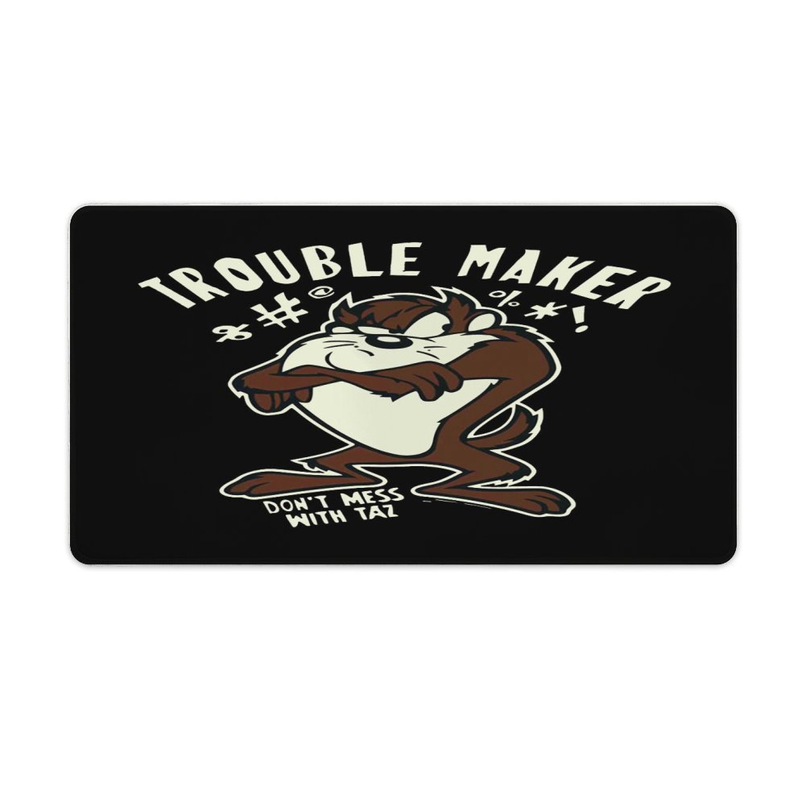 Taz Animal Mania Mouse Pad with Stitched Edge Desk Mat Keyboard Pad for ...