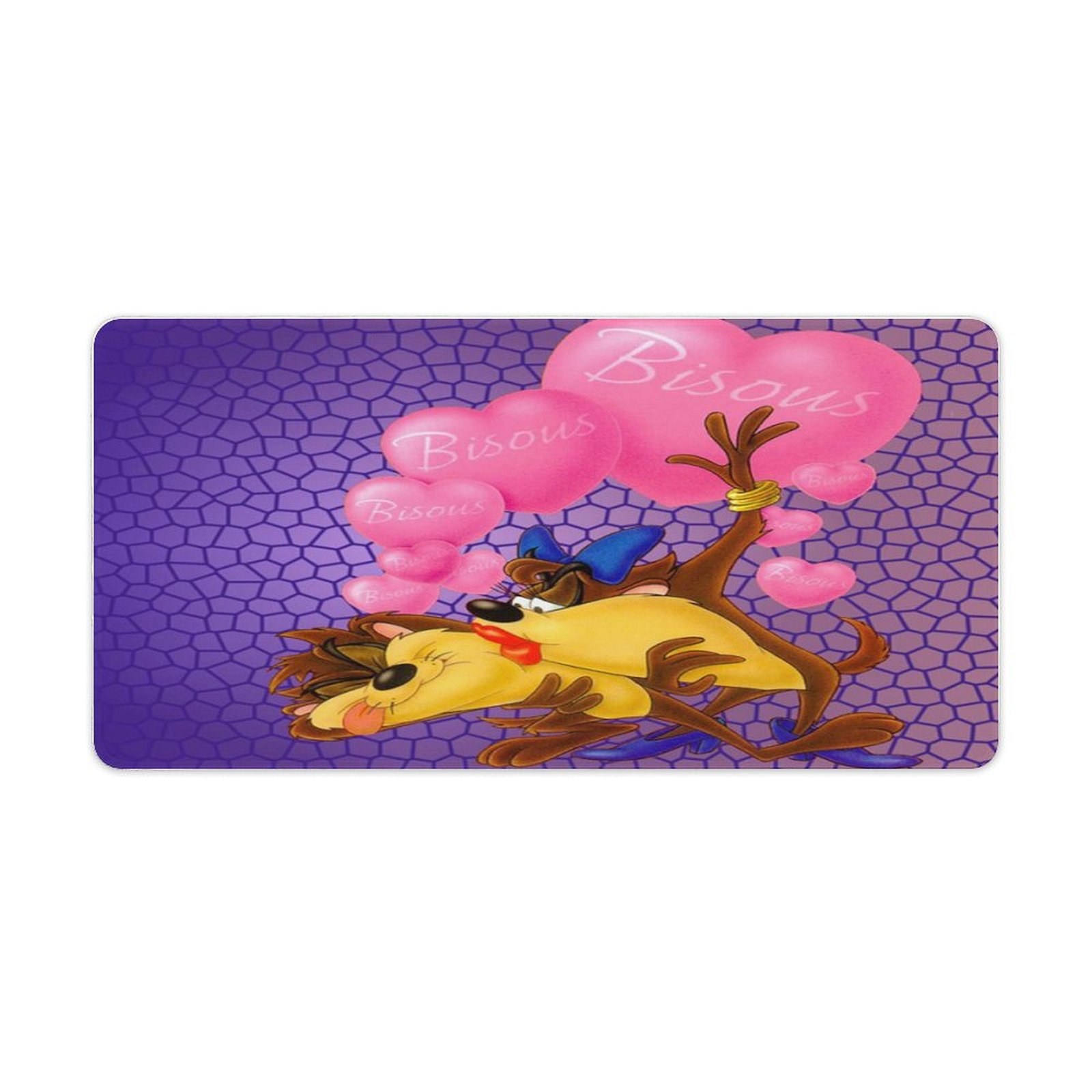 Taz Animal Mania Mouse Pad with Stitched Edge Desk Mat Keyboard Pad for ...