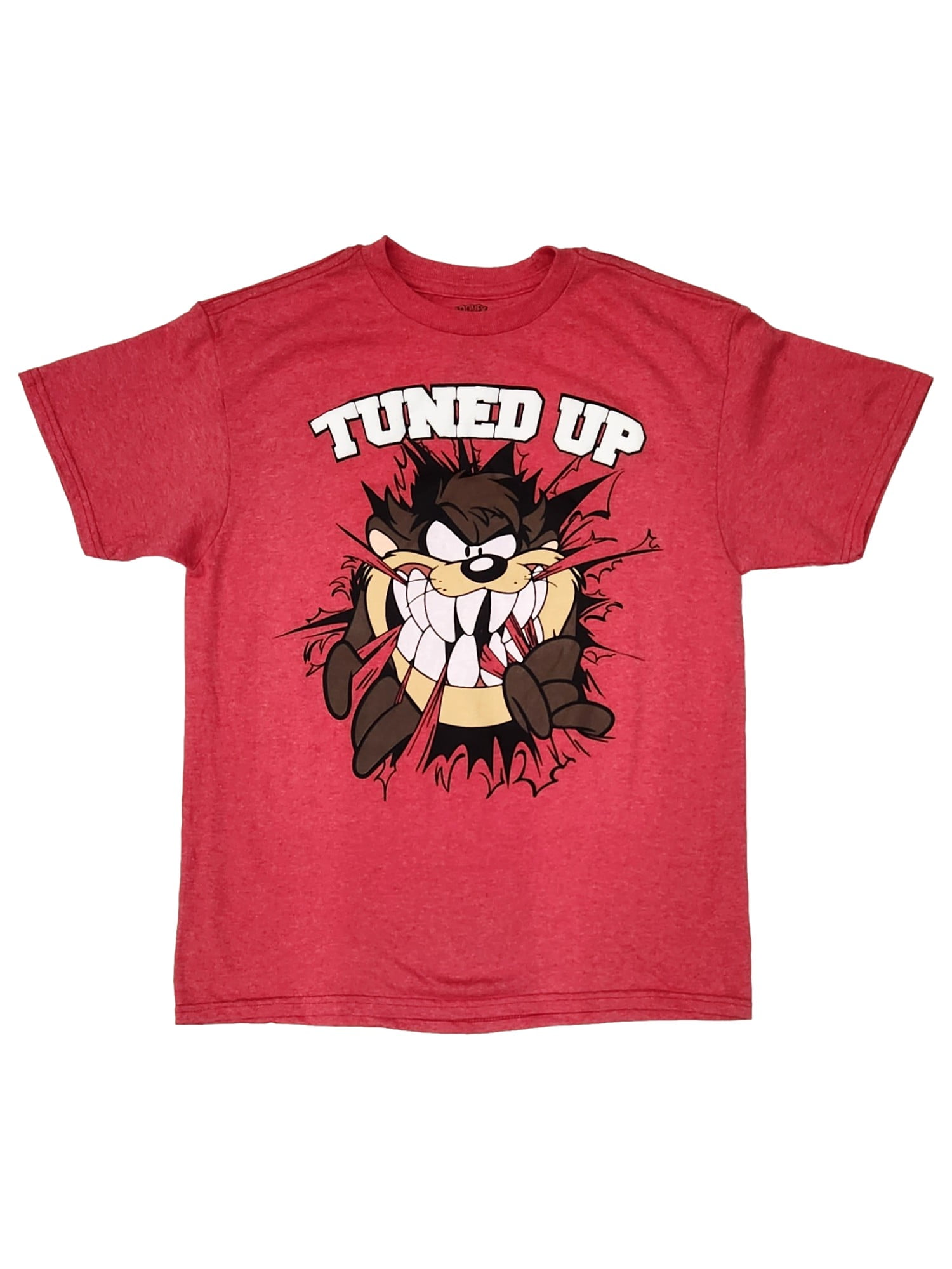 Taz Boys Red Short Sleeve Tasmanian Devil "Tuned Up" T-Shirt Tee Shirt ...