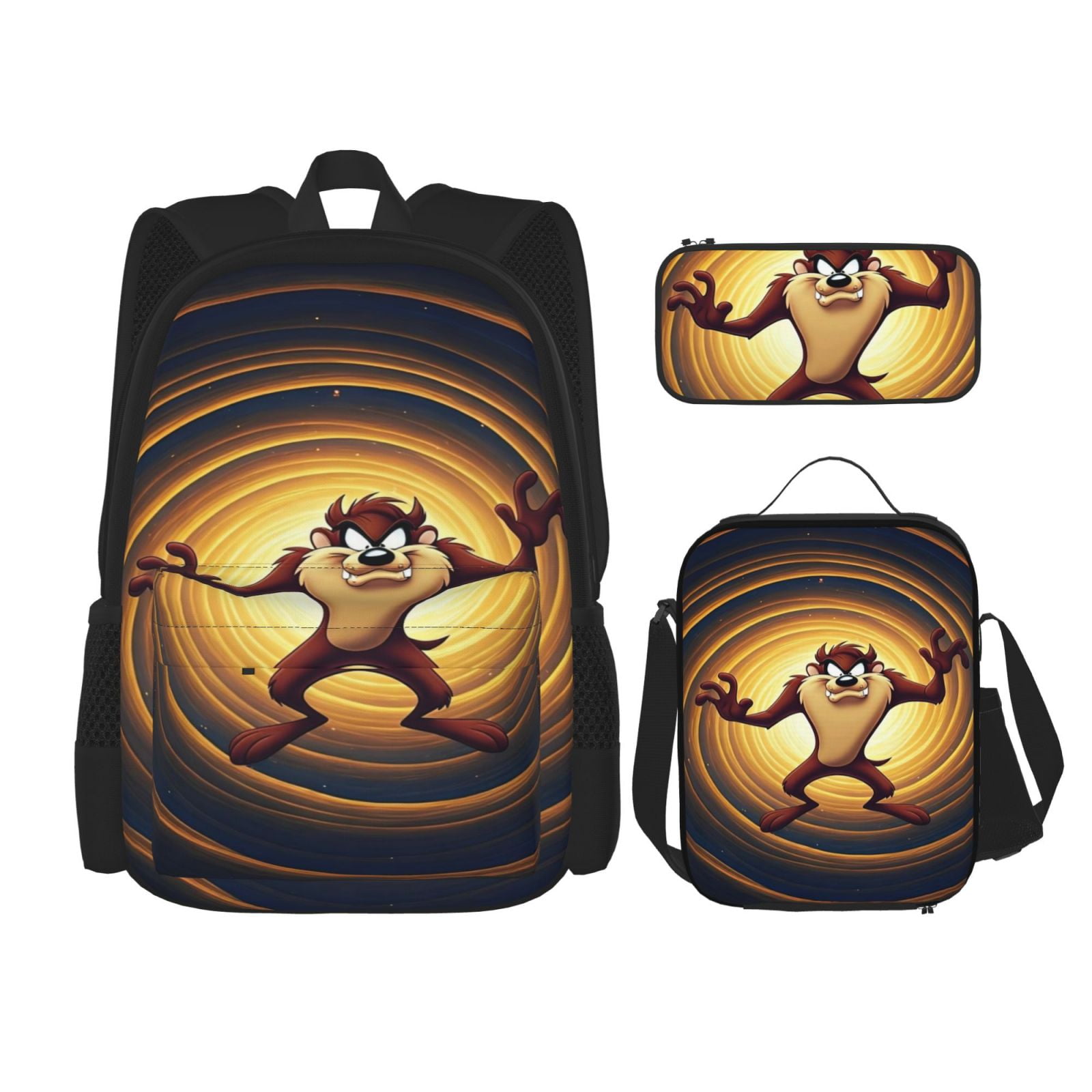 Taz-Mania Backpack Set Versatile 3-in-1 with Crossbody Lunch Bag and ...