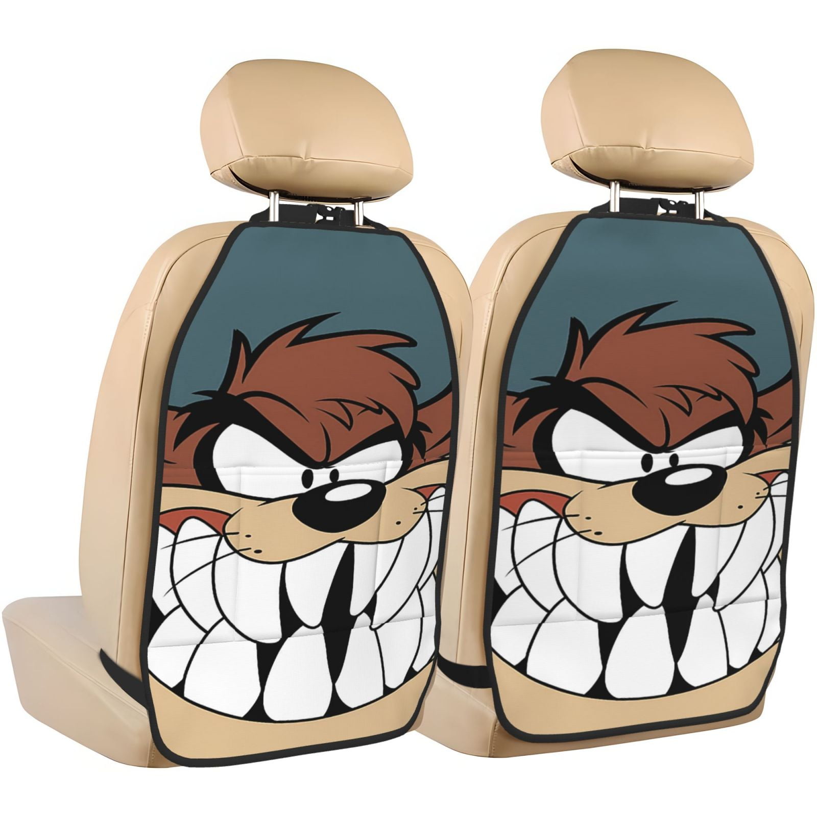 Taz Mania Car Seat Anti-Kick Storage Pads 2 Piece Set Car Seat Back ...