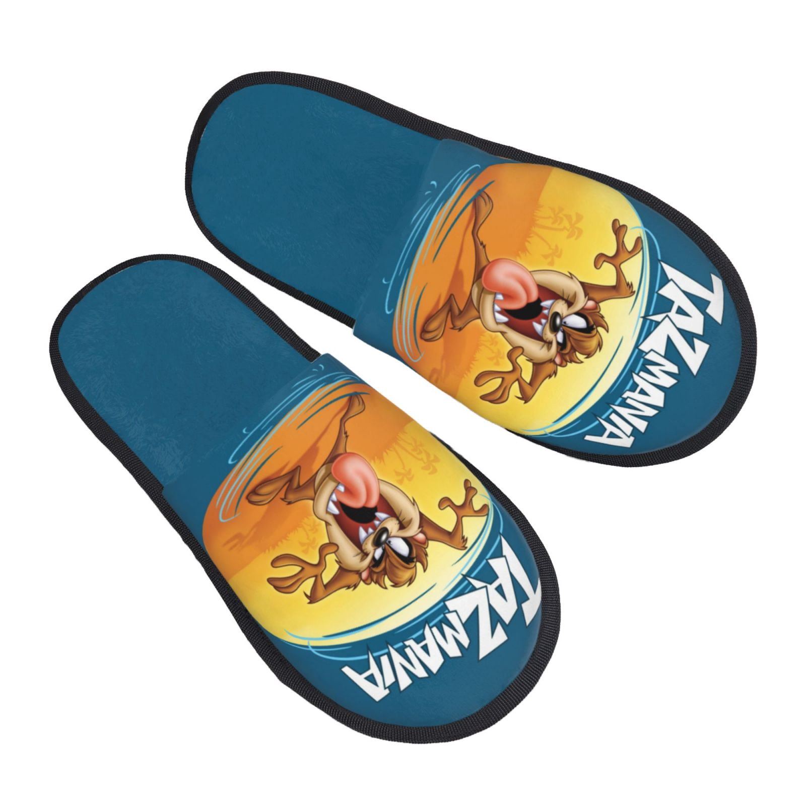 Taz-Mania Furry Slippers For Men Women Fuzzy House Slippers Winter Anti ...
