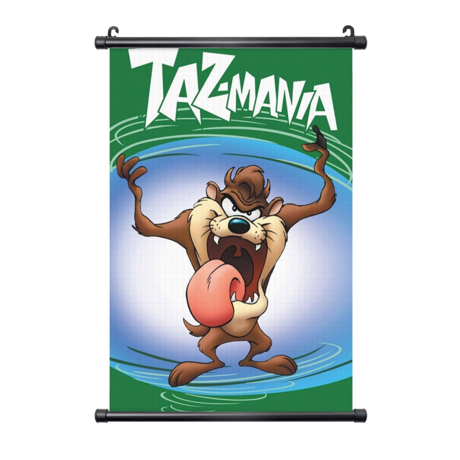 Taz Mania Hanging Poster, Black Plastic Shaft Wall Hanging Posters ...