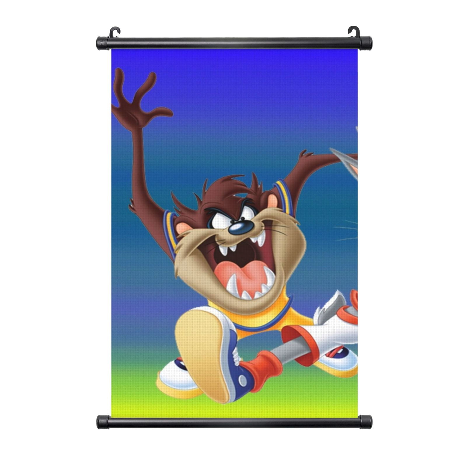 Taz Mania Hanging Poster, Black Plastic Shaft Wall Hanging Posters ...
