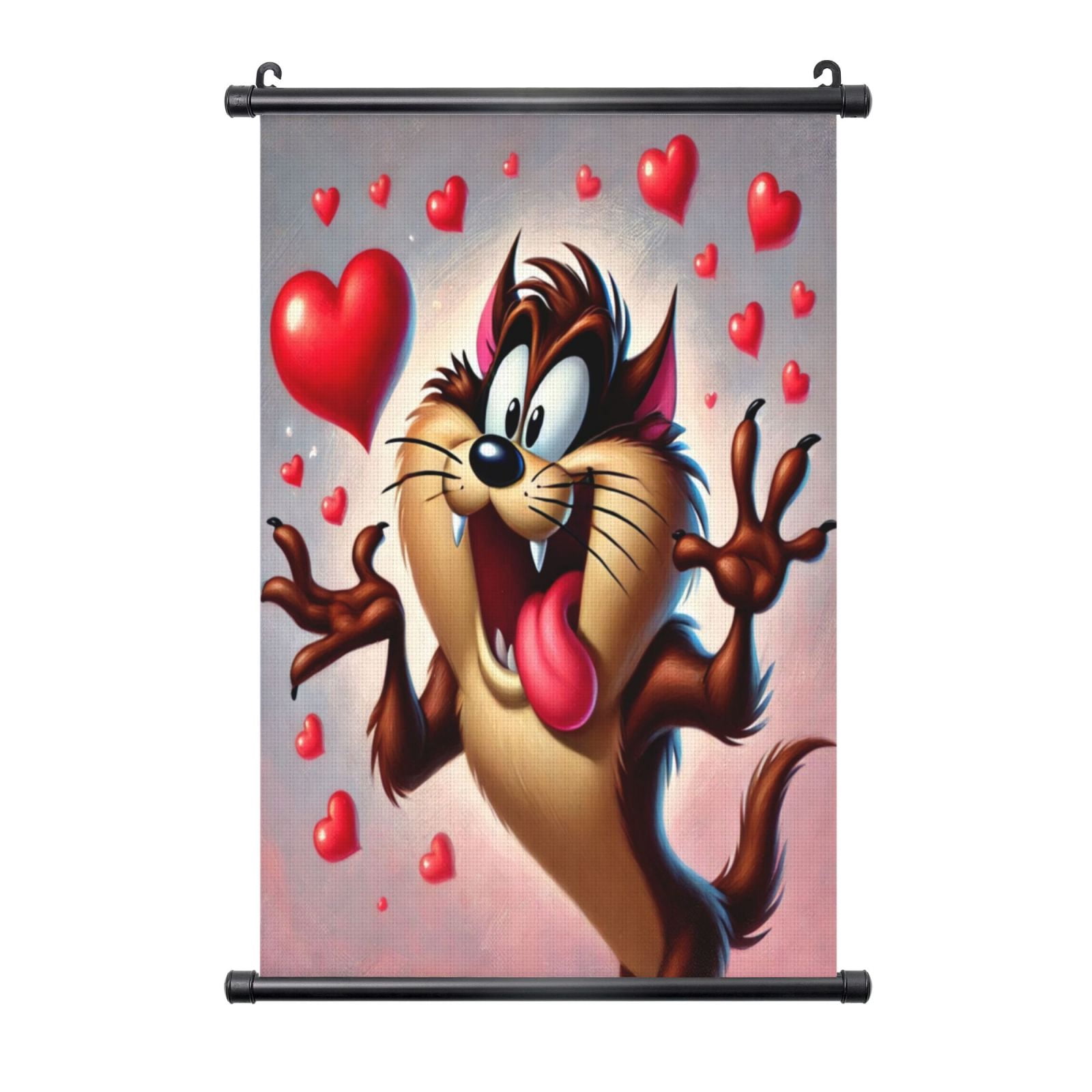 Taz Mania Poster Plastic Shaft Wall Hanging Banner Artwork Canvas Wall ...
