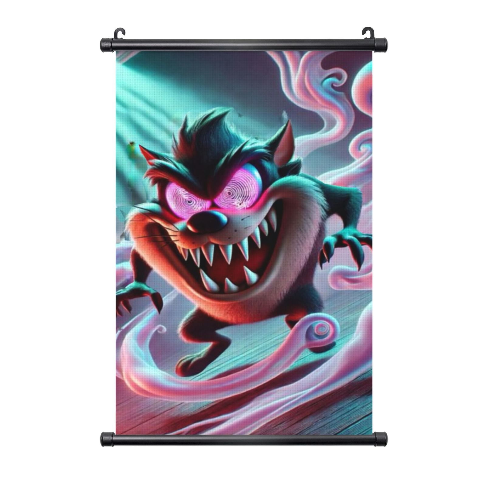 Taz Mania Poster Plastic Shaft Wall Hanging Banner Artwork Canvas Wall ...