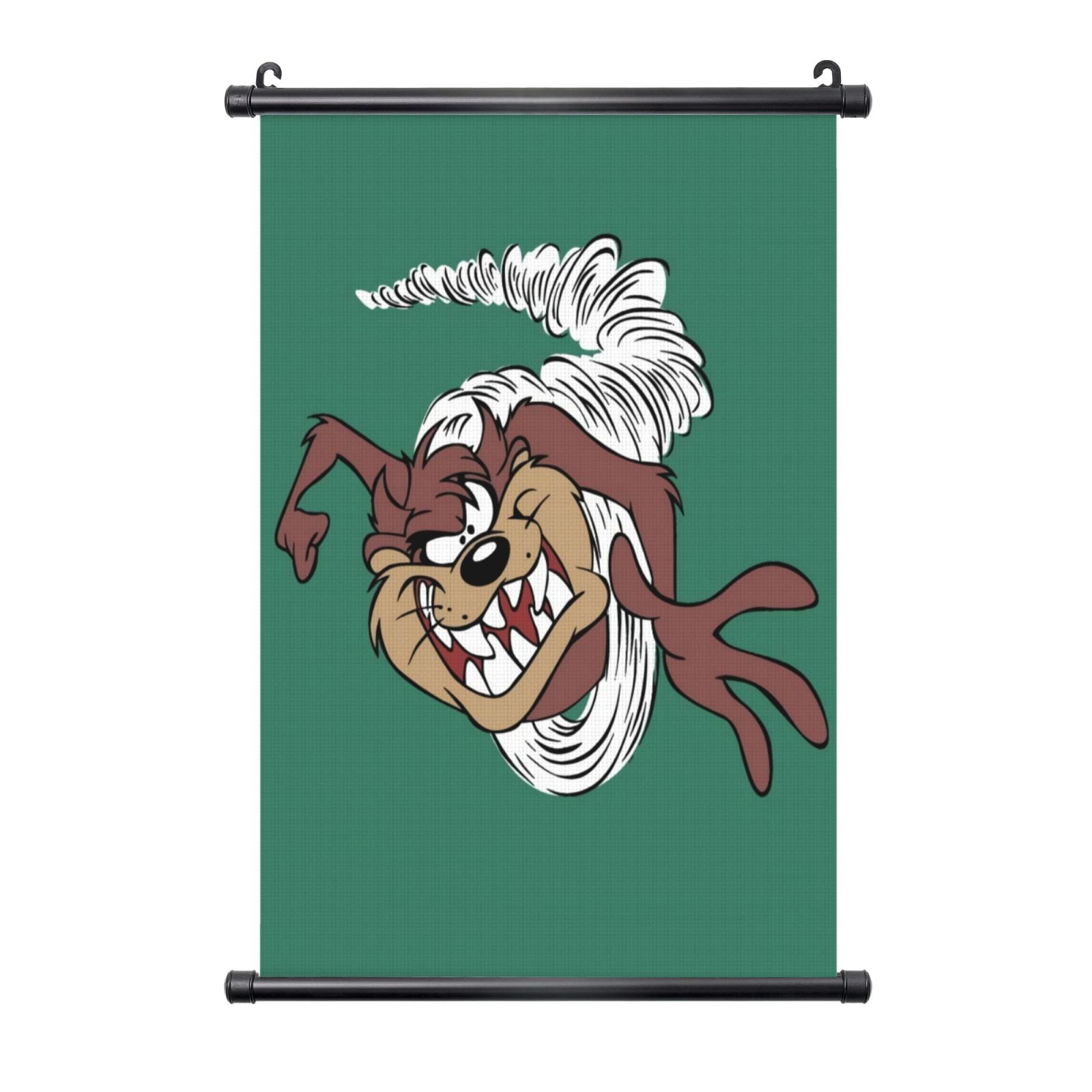 Taz Mania Poster Plastic Shaft Wall Hanging Banner Artwork Canvas Wall ...