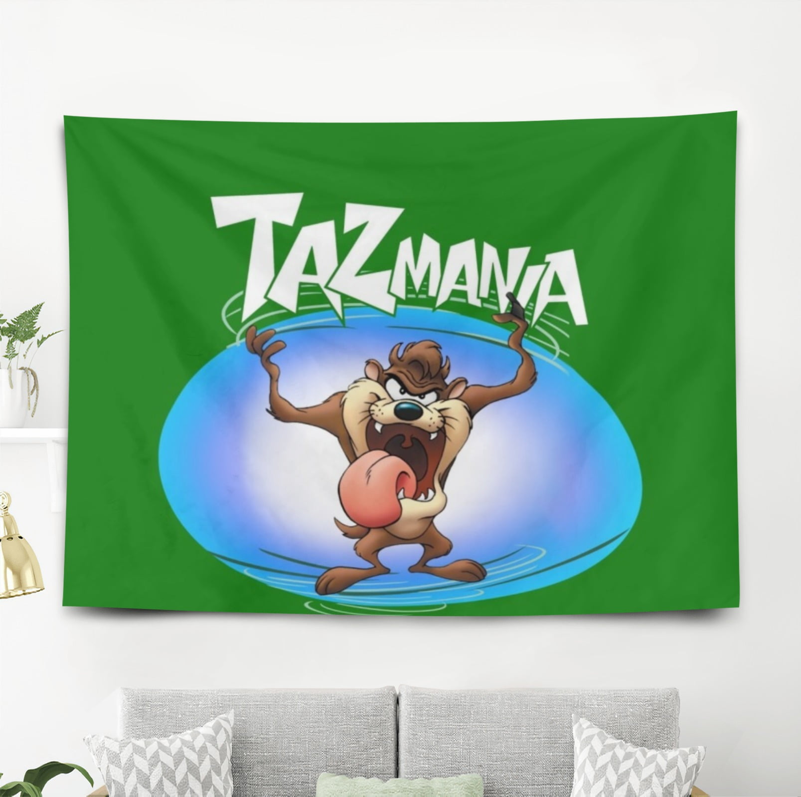 Taz-Mania Tapestry Gift Wall Hanging Backdrop for Room Bedroom Girls ...
