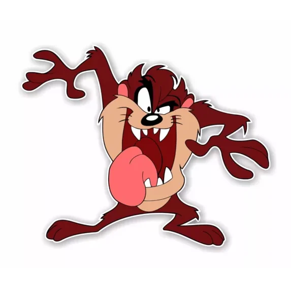 Taz Tongue Out Sticker Phone Decal Water Bottle Stickers Car Decals ...