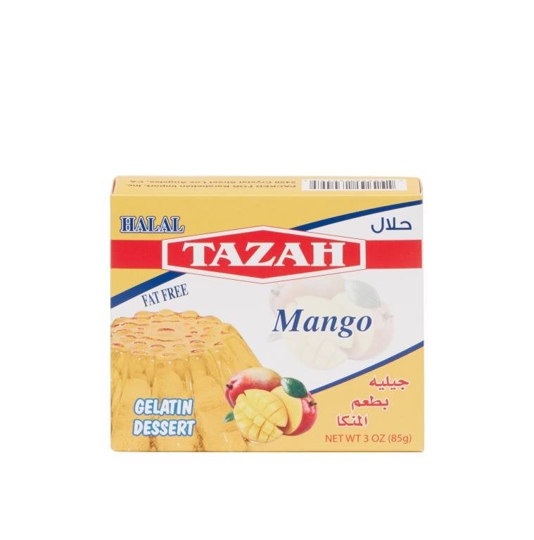 Tazah Halal Mango Gelatin – 3 oz Delicious & Certified Halal Dessert ...