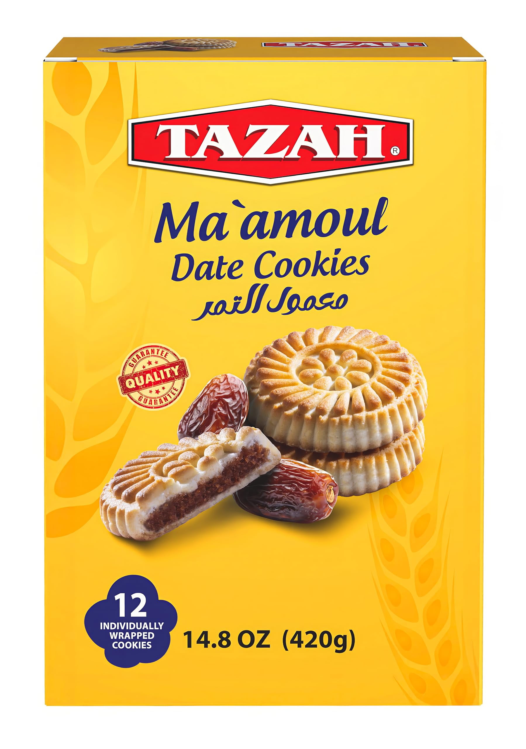 Tazah Maamoul Cookies Date CCF19 Snack 100% Natural Date Filled ...
