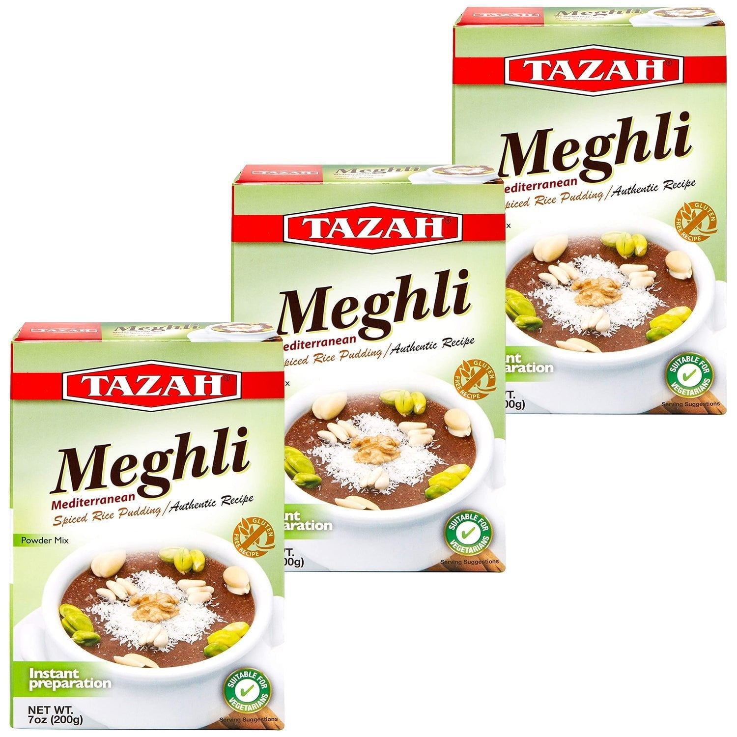 Tazah Meghli Mix, 3-Pack - Authentic Mediterranean Spiced Rice Pudding ...