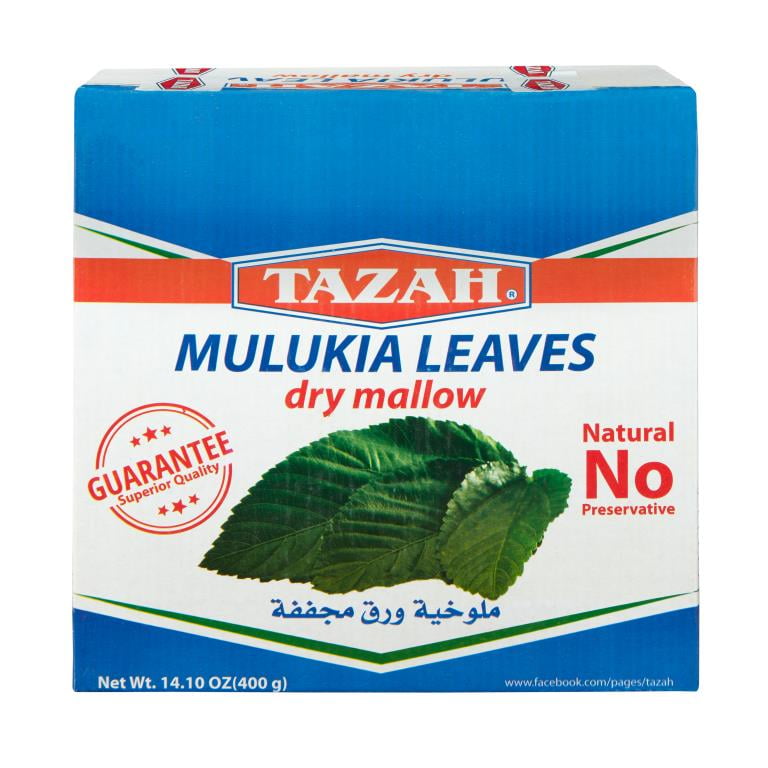 Tazah Premium Dry Mallow Leaves 14.1oz Molokhia Leaves Egyptian Dried ...