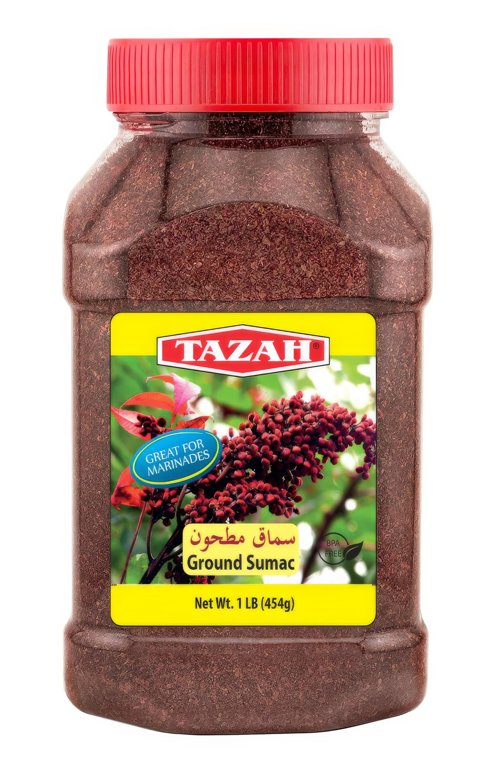 Tazah Sumac Spice - 16oz HYZ01 Ground Sumac Seasoning from Jordan ...