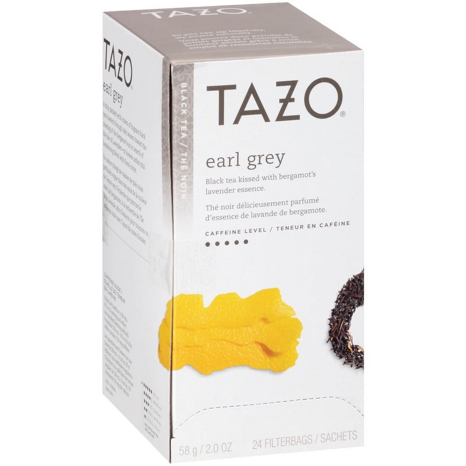 Tazo Earl Grey Tea Bags, Pack of 6 Boxes, 24 Count Each, Fine Black Tea ...
