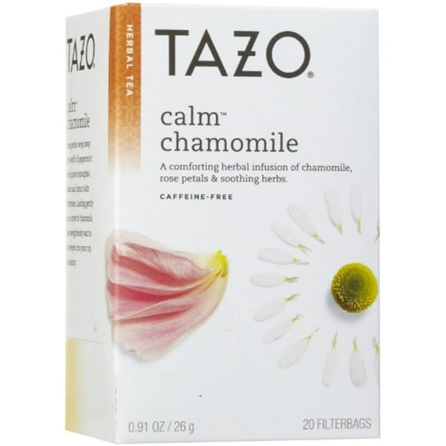 Tazo Tea Calm Chamomile Herbal Tea Bags, Caffeine Free, 20 Ct - Walmart.com