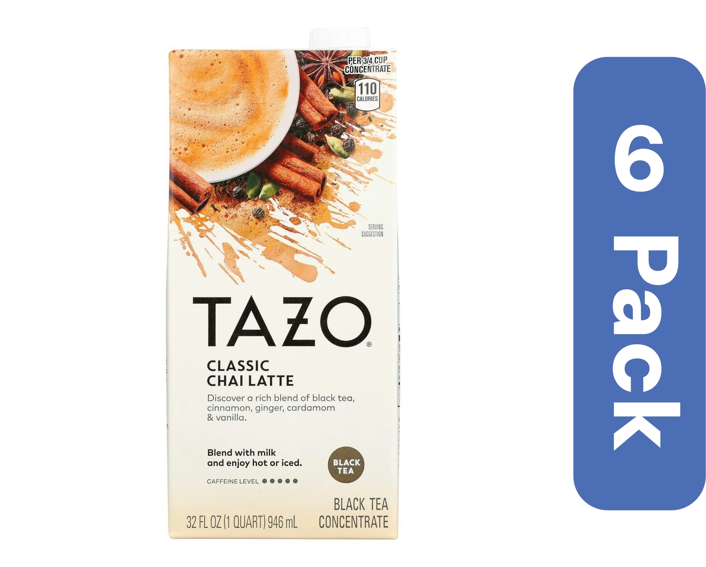 Tazo Chai Tea Concentrate 32 oz (Pack Of 6) - Walmart.com