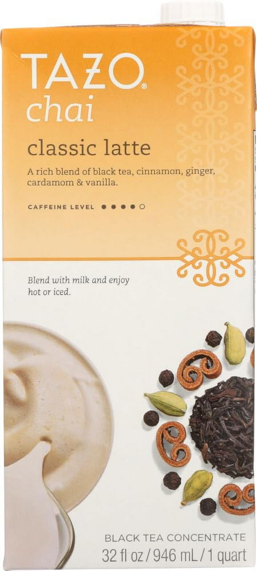 Tazo Chai Tea Latte Concentrate 32 oz (4 Pack) - Walmart.com