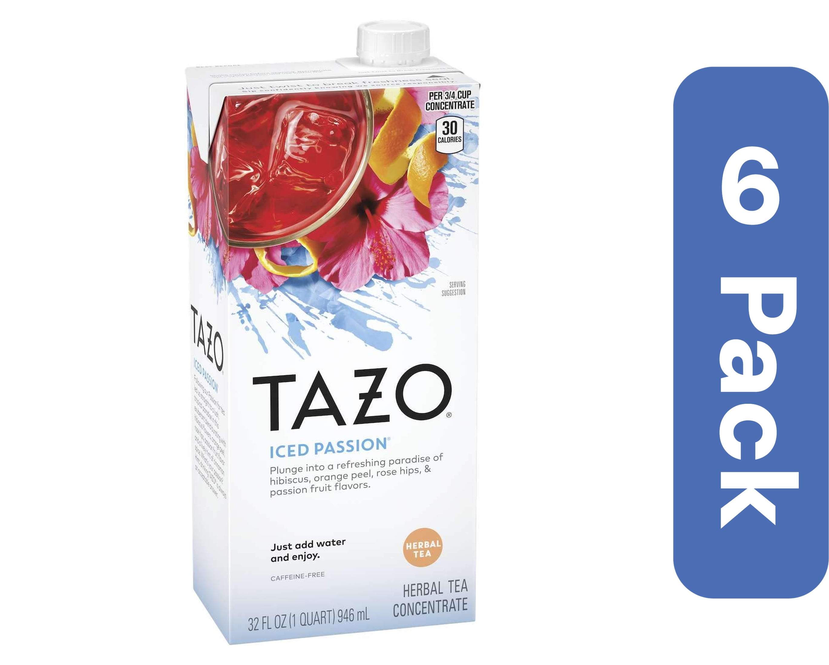 Tazo Iced Lemonade Organic Tea Concentrate 32 oz (Pack Of 6) - Walmart.com