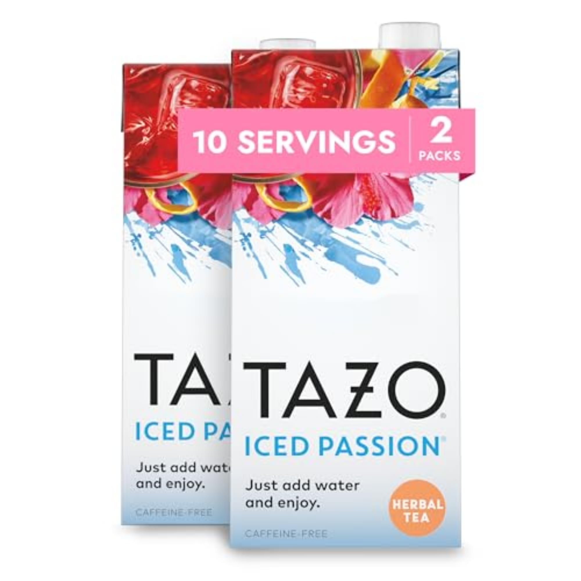 Tazo Iced Passion Fruit Tea Concentrate, Herbal Concentrate That Is Caffeine Free, Easy-To-Serve ...