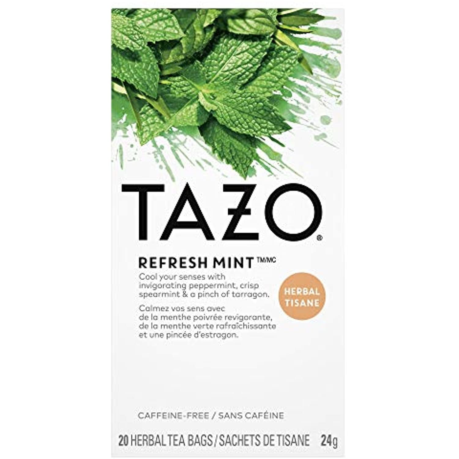 Tazo Refresh Mint Filter Bag Tea, 20-Count Packages (Pack Of 6 ...