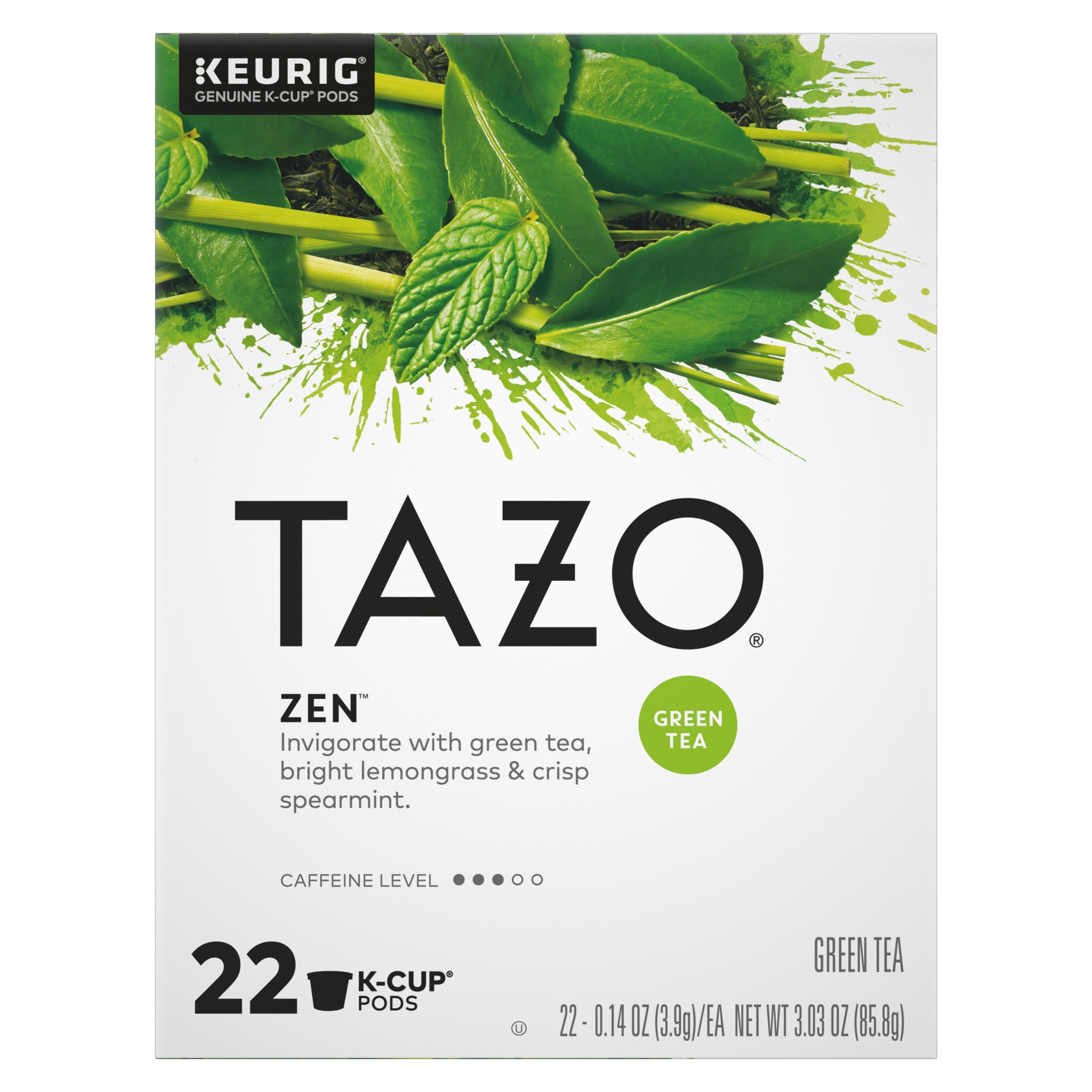 TAZO, K-Cup Zen Green Tea 22 Count, Green Tea with Lemon Verbena ...