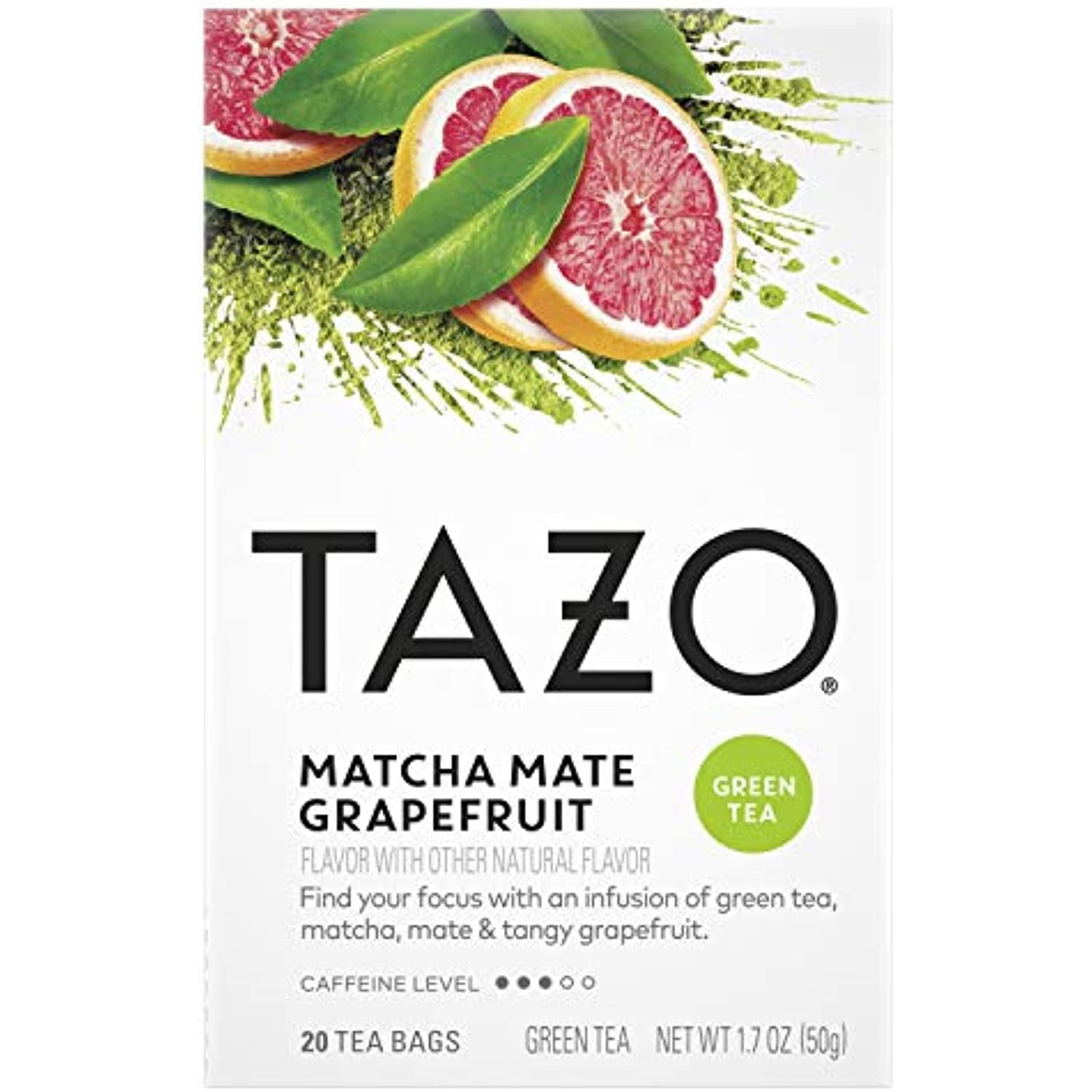 Tazo Tea Bags Matcha Mate Grapefruit Green 20 Ct - Walmart Business ...