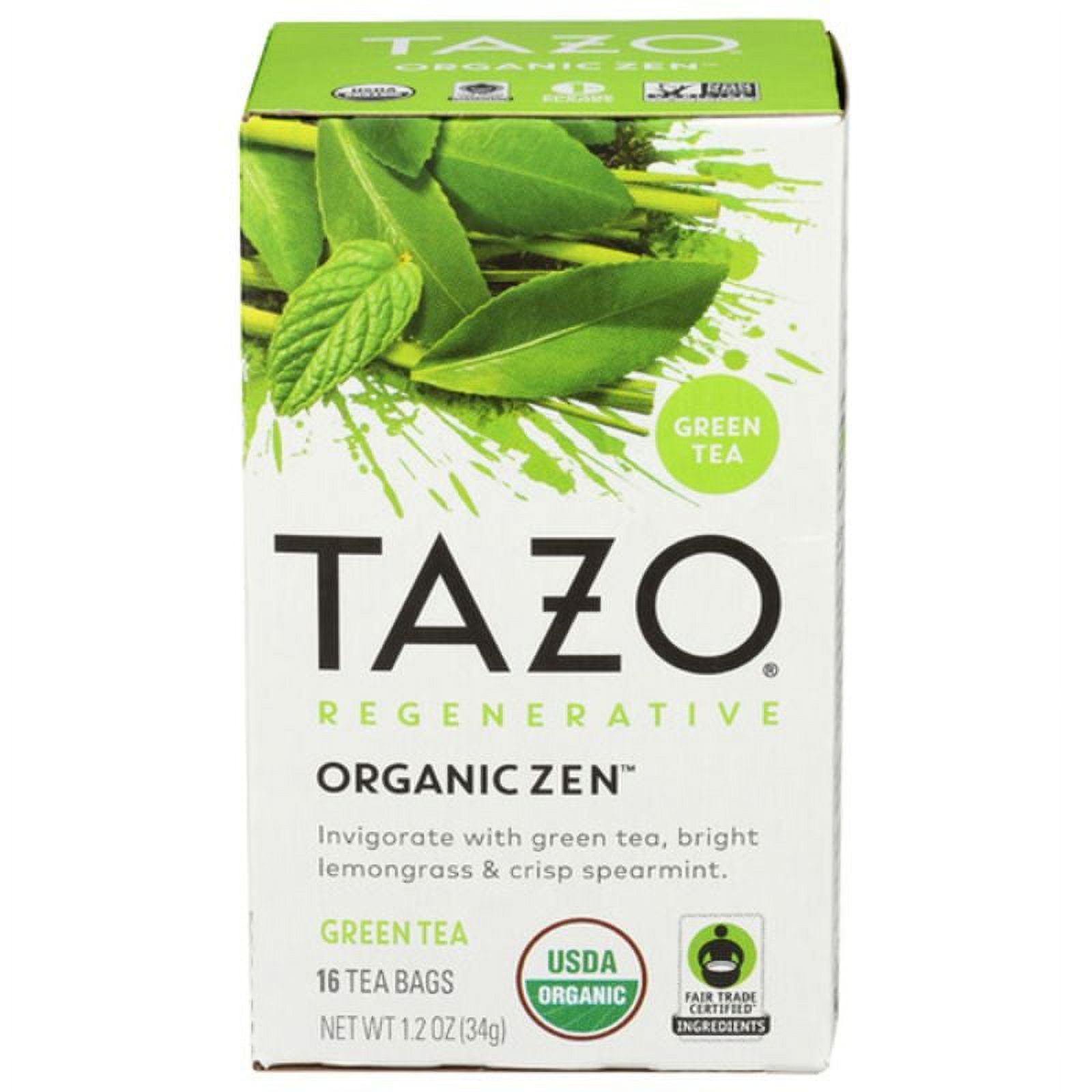 Tazo Tea Organic Zen Tea 16 ct Pack of 3 - Walmart.com