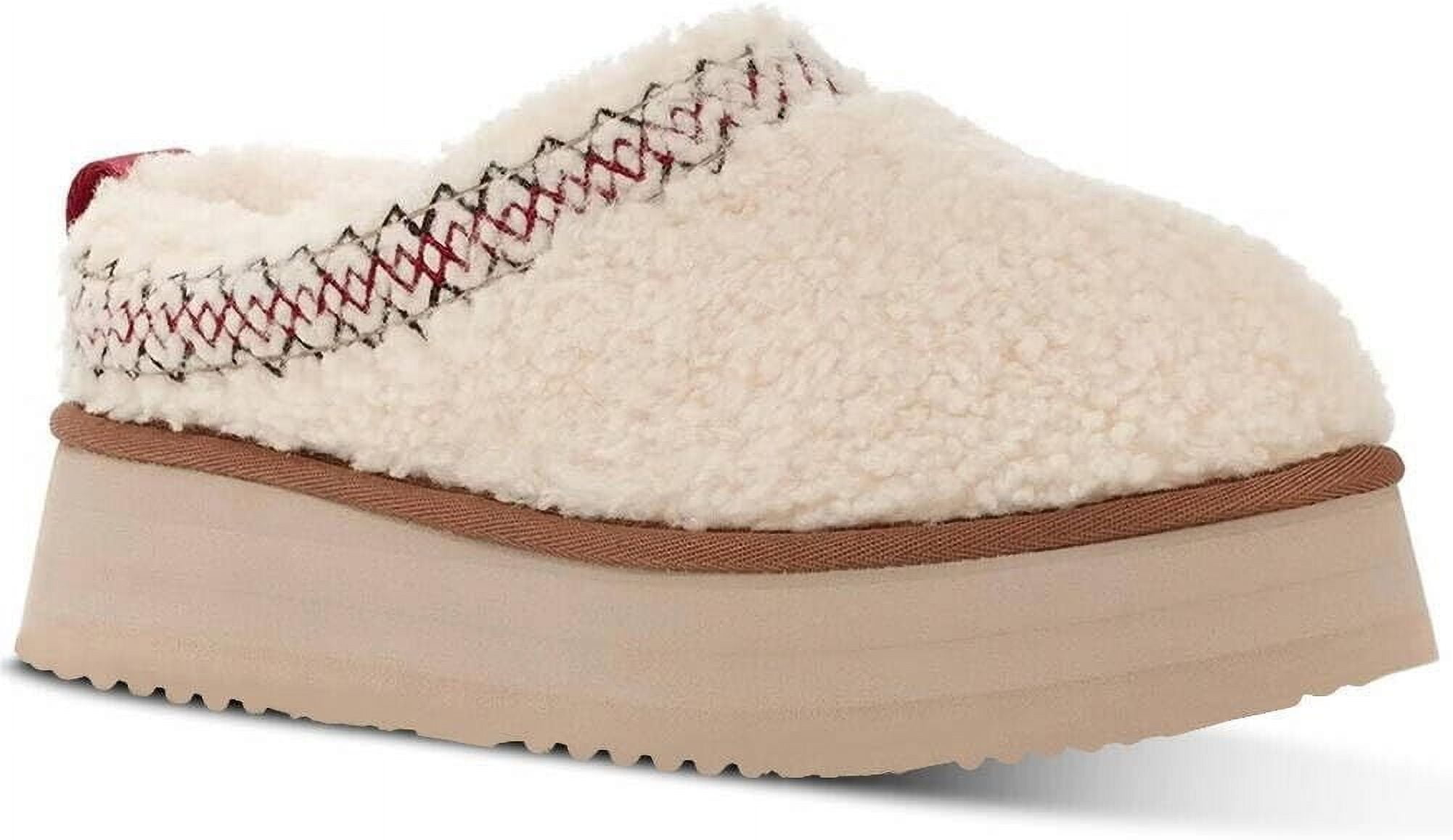 Tazz Women's Anti-Slip Sheepskin Fuzzy Snow Slippers, Pink - Walmart.com