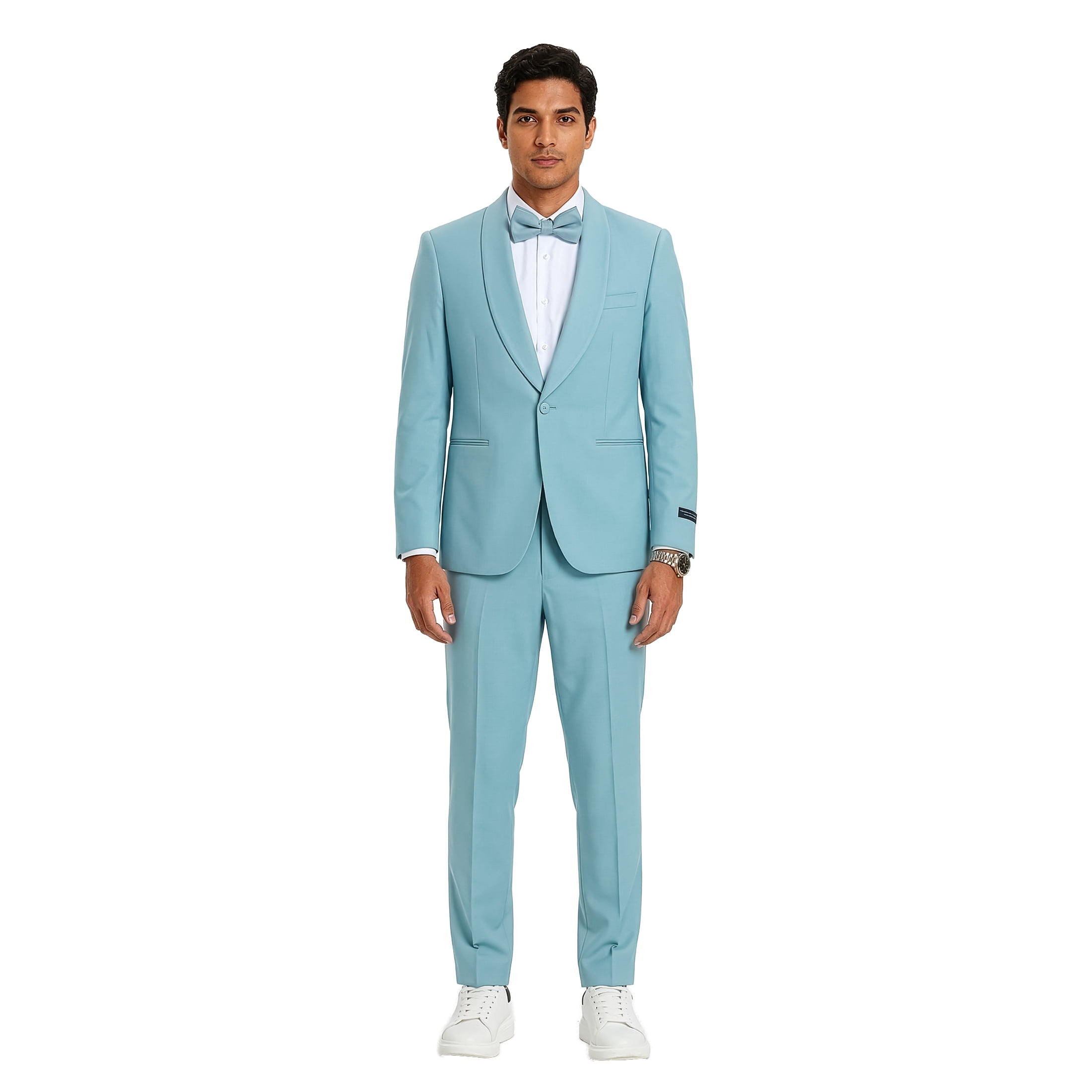 Tazzio Skinny Fit Shawl Lapel 2 Piece Spring Suit Set Includes Bowtie ...