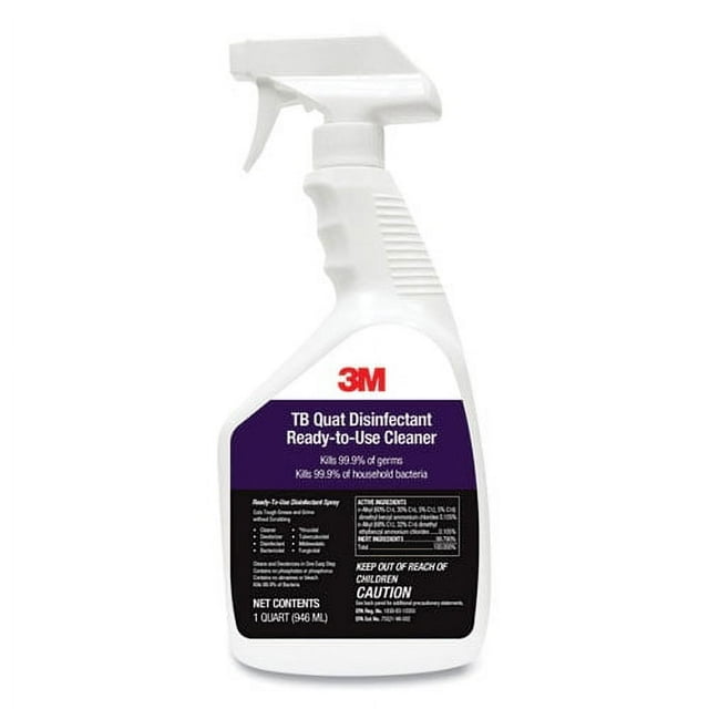 3M TB Quat Disinfectant Cleaning Spray, EPA Approved, Antibacterial, 1 ...