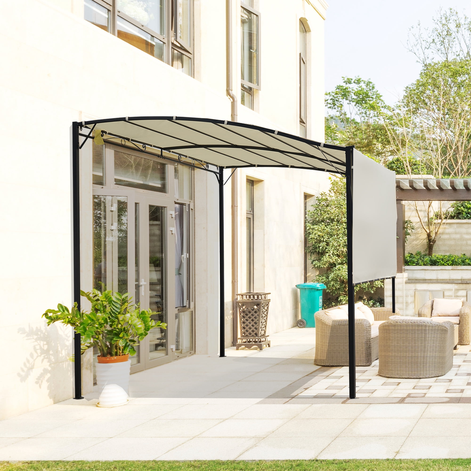 Tbboys 10' x 8' Outdoor Pergola and Patio Gazebo, Extendable Side ...