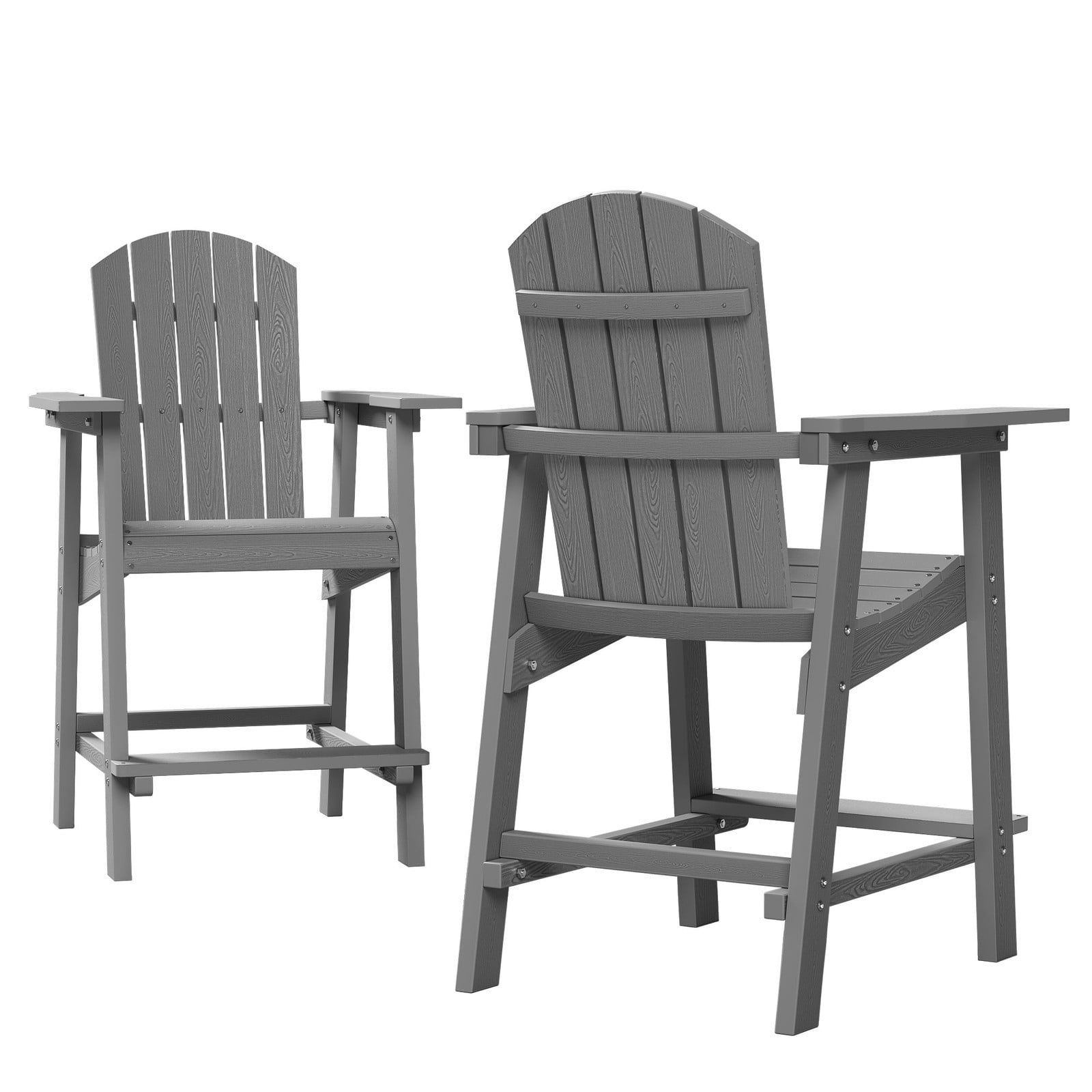 Tbboys 25" Tall Adirondack Chair, Poly Bar Height Balcony Chairs ...