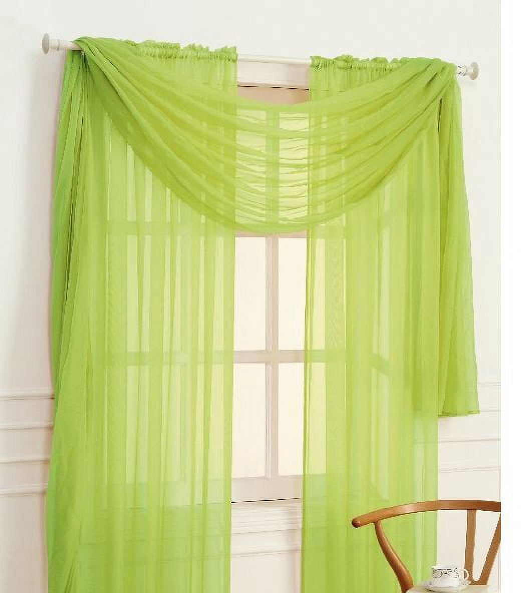 Tbboys 84" Long Sheer Curtain Valance Window/Scarf Great Value 25 ...