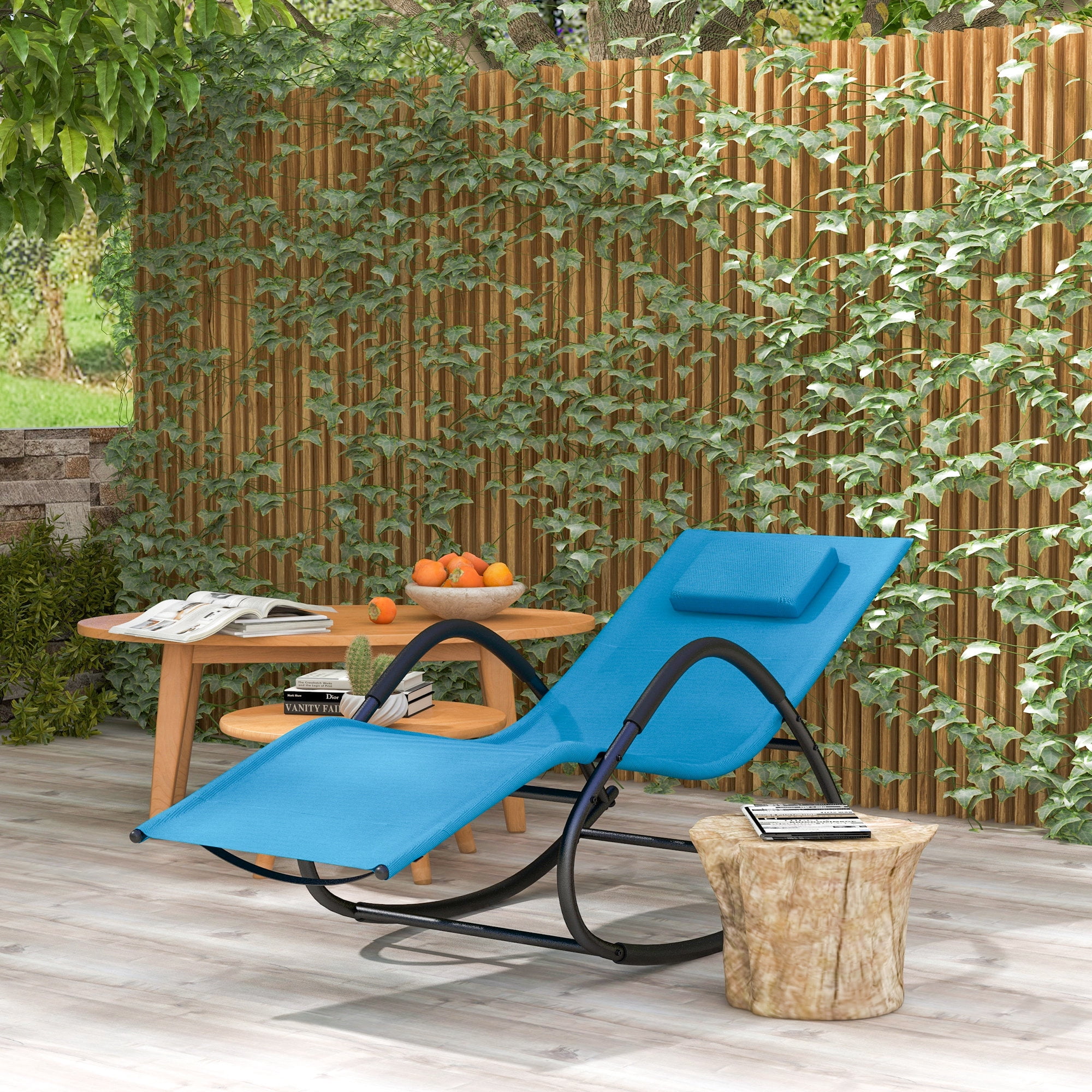 Tbboys Rocking Chair, Zero Gravity Patio Chaise Sun Lounger, Outdoor ...