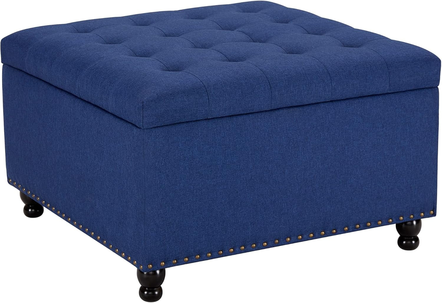 Tbfit Large Square Storage Ottoman Bench, Botton Tufted Upholstered ...