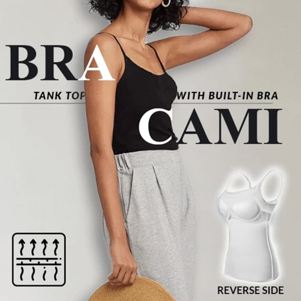 Tbopshirt Camisoles for Women Plus Clearance,Camisole with Built in Bra ...