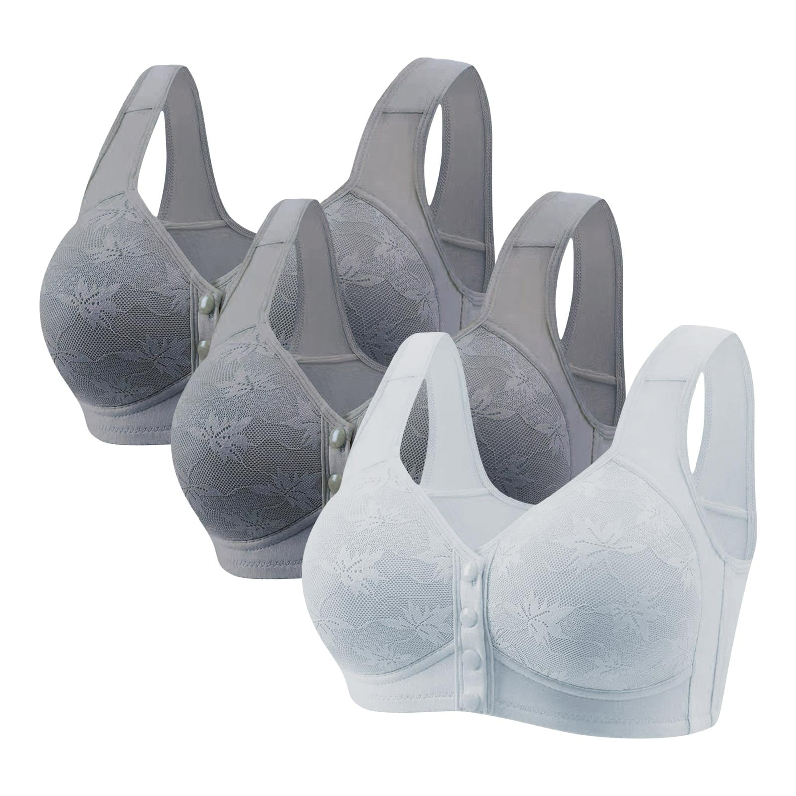 Tbopshirt Clearance Front Closure Push Up Bra Wireless Plus Size ...