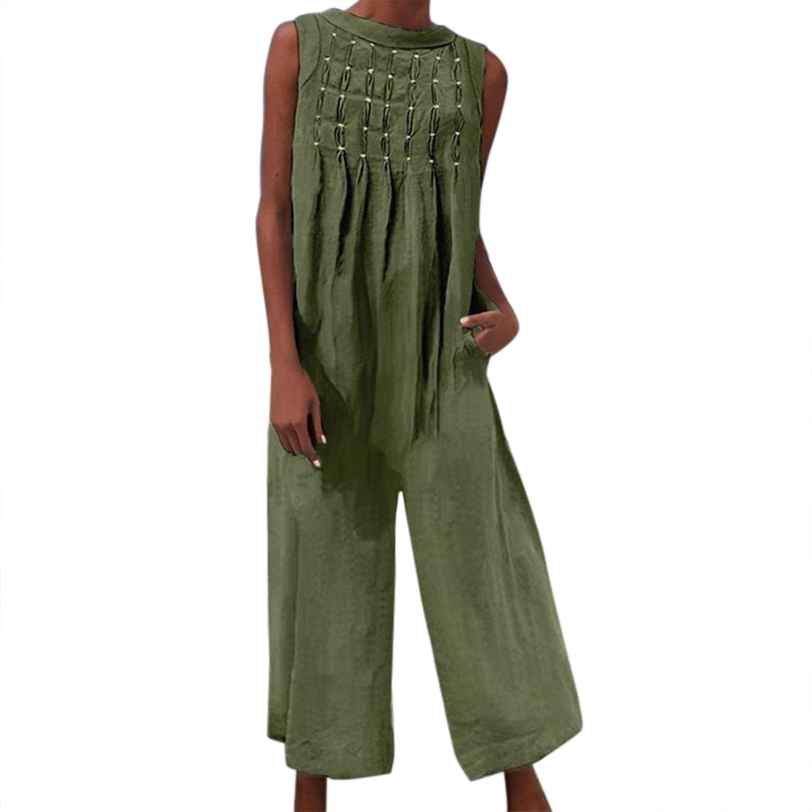 Tbopshirt Jumpsuits for Women Clearance,Women's Plus Size Wide Leg ...