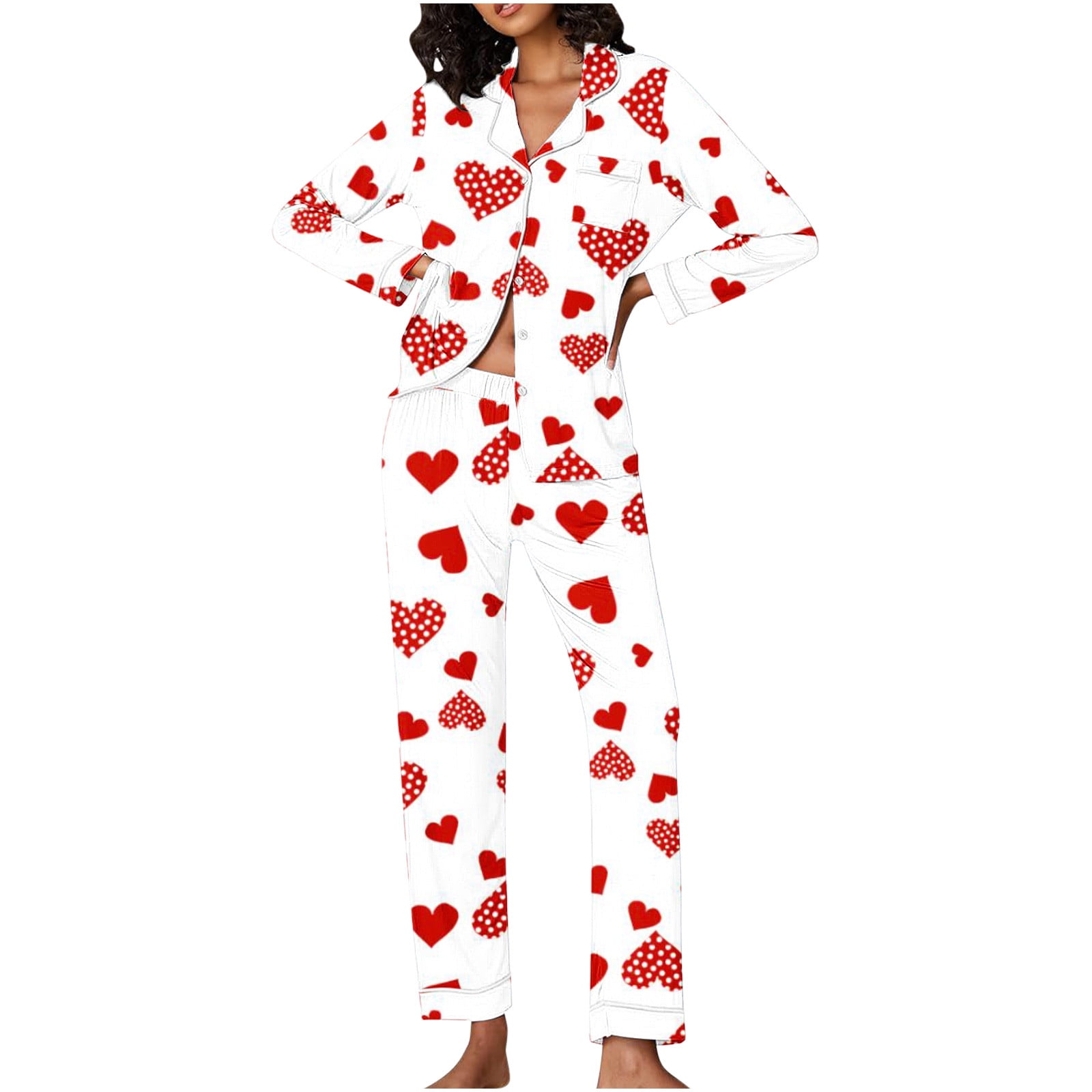 Tbopshirt Pajamas for Women Clearance,Pajamas Women's Valentine's Day ...