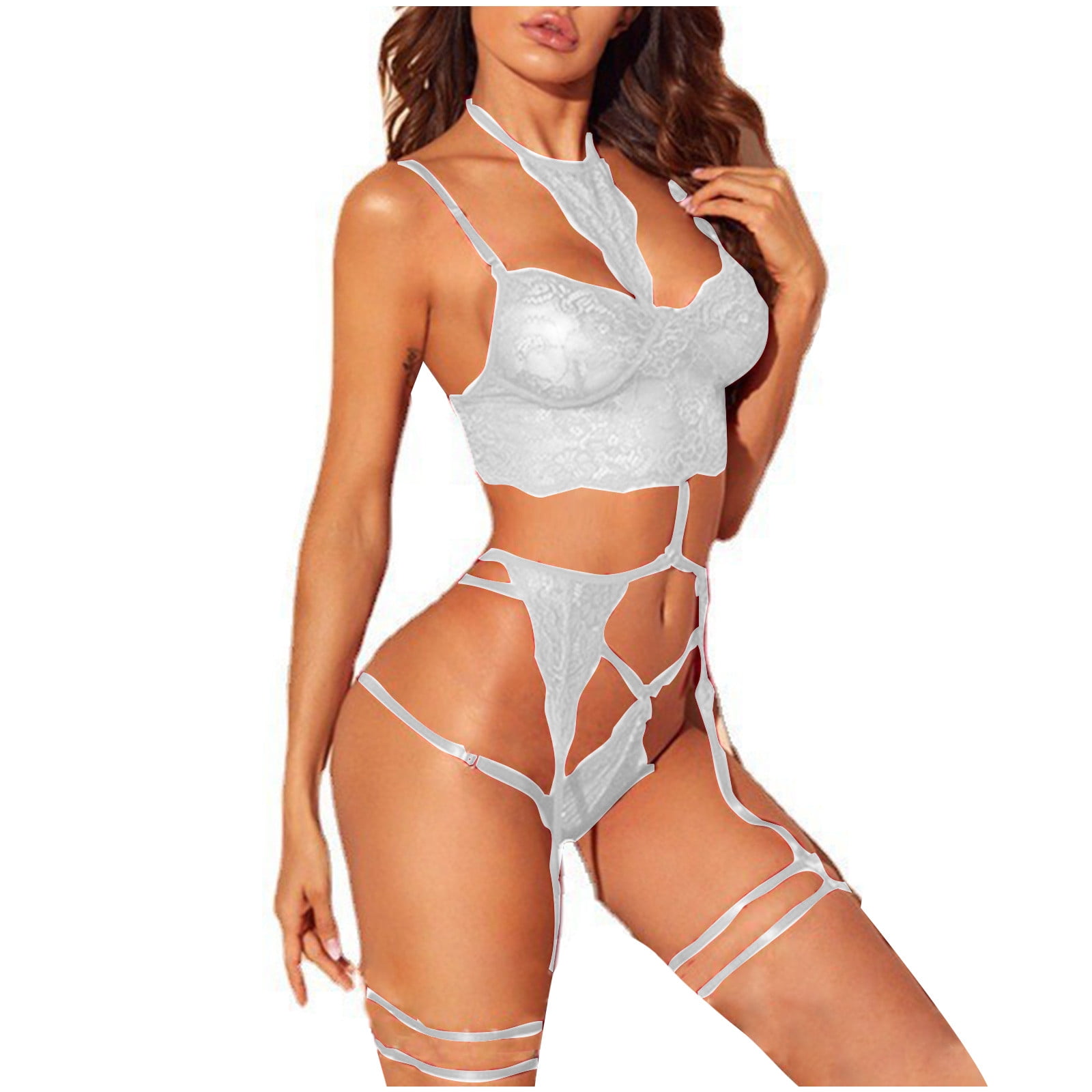 Tbopshirt Pajamas for Women,Women Lingerie Corset Mesh Underwire ...