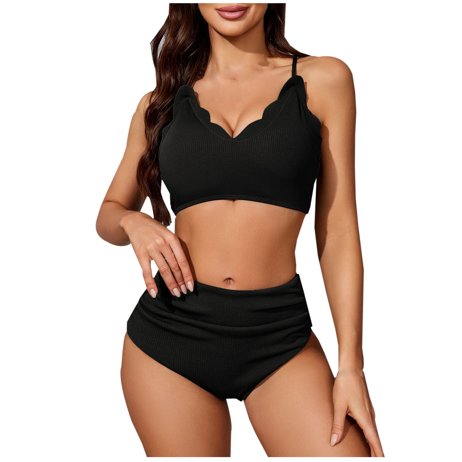 Tbopshirt Swimsuits for Women,Womens Bathing Suits,Fashion Women Solid Bikini Push-up Brazilian ...